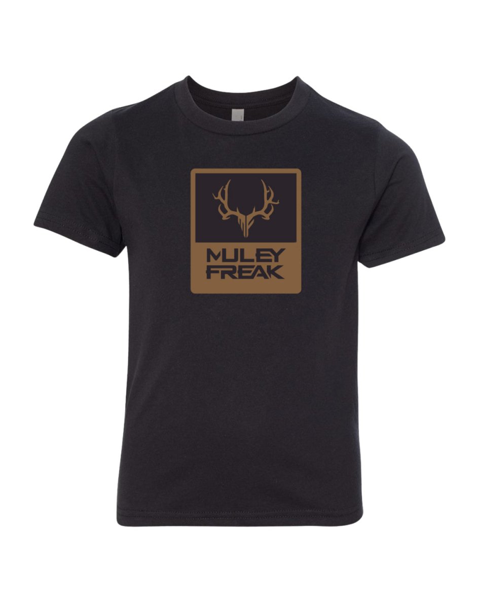 Kids Black and Tan Logo Tee - Muley Freak
